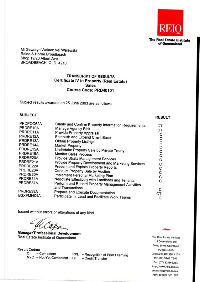 Real Estate cerficate | PDF
