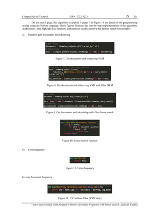 Vector space model, term frequency-inverse document frequency with ...