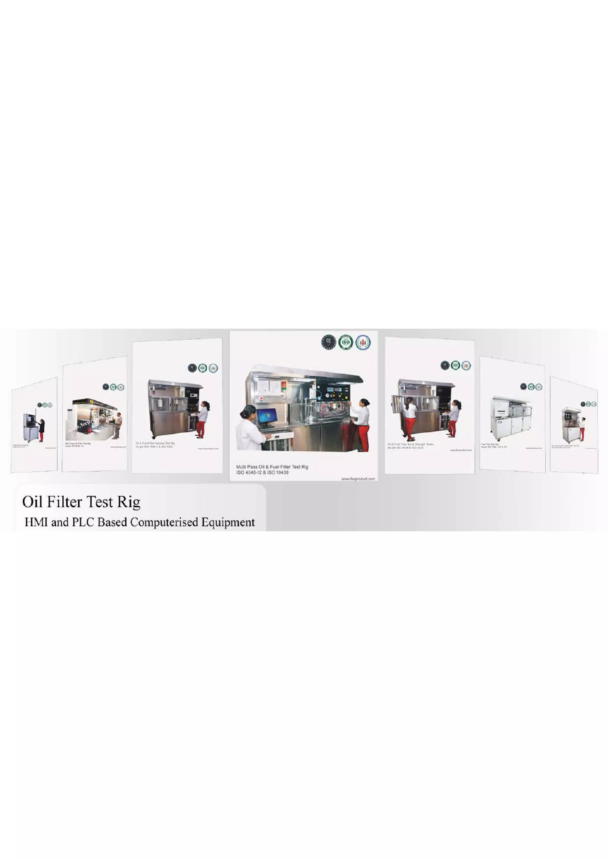 Oil Filter Test Rig HMI and PLC Based Computerised Equipment | PDF