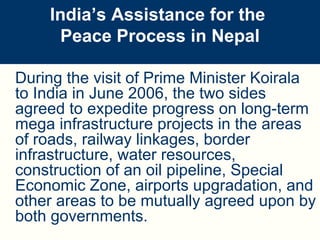 India Nepal Economic Cooperation | PPT