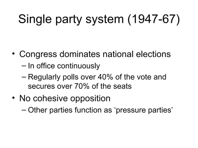 The Indian Party System | PPT