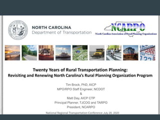 Twenty Years of Rural Transportation Planning: Revisiting and Renewing ...