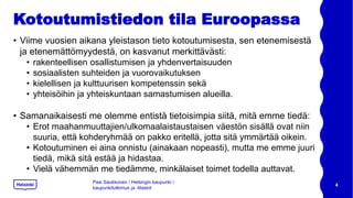 Ulkomaalaistaustaisten kotoutuminen kaupunki- ja seutukohtaisessa tarkastelussa | PDF
