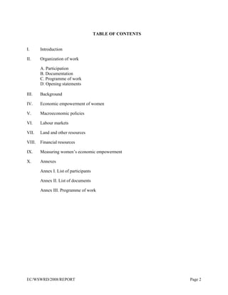 2009 World Survey on the Role of Women in Development | PDF