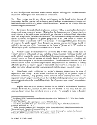 2009 World Survey on the Role of Women in Development | PDF