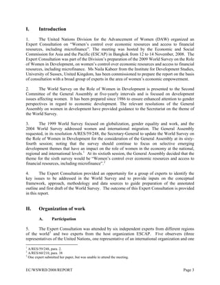 2009 World Survey on the Role of Women in Development | PDF