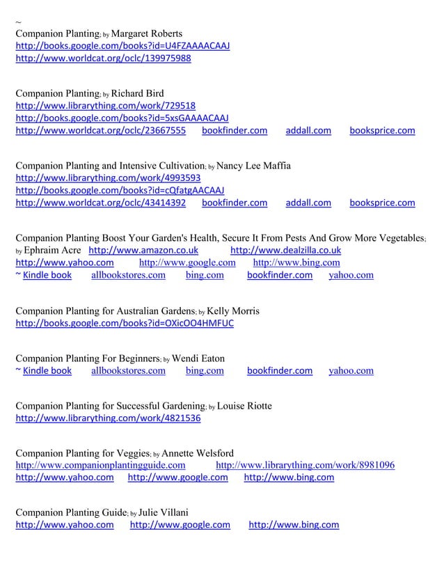 Guide and Charts On Planting Companion Vegetables and Herbs, and Fruit ...