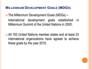Millennium Development Goals | PPTX