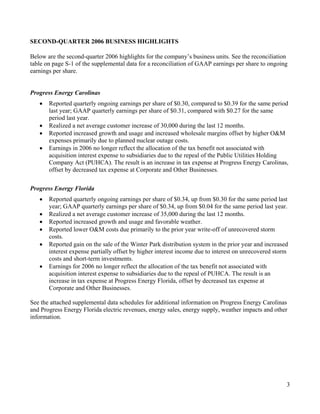 progress energy q2 2006 release | PDF