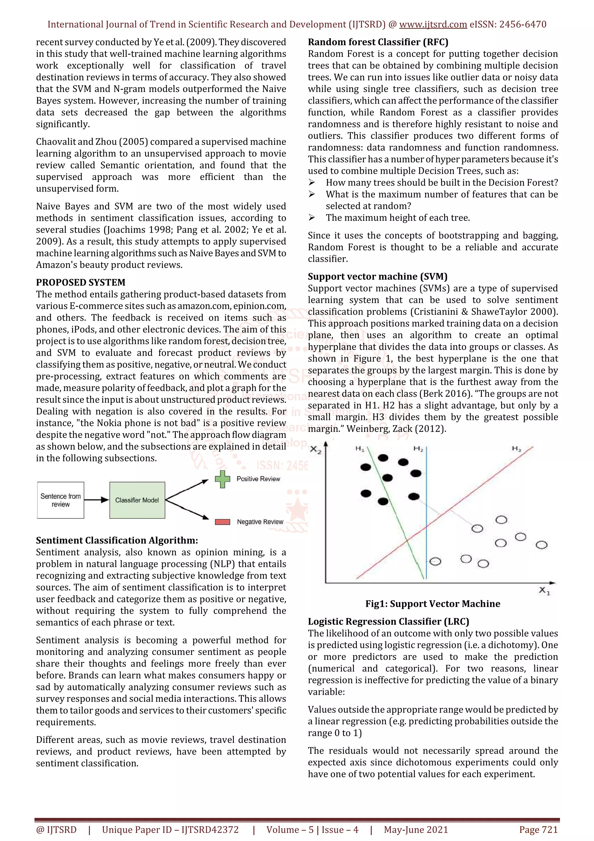 Amazon Product Review Sentiment Analysis with Machine Learning | PDF