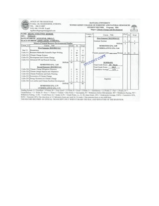 masters degree academic transcript | PDF