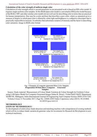 Development of Solid Colour Shade Detection and Matching Machine | PDF