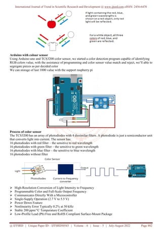 Development of Solid Colour Shade Detection and Matching Machine | PDF