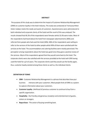 THE IMPACT OF EFFECTIVE CUSTOMER RELATIONSHIP MANAGEMENT ON REPURCHASE ...