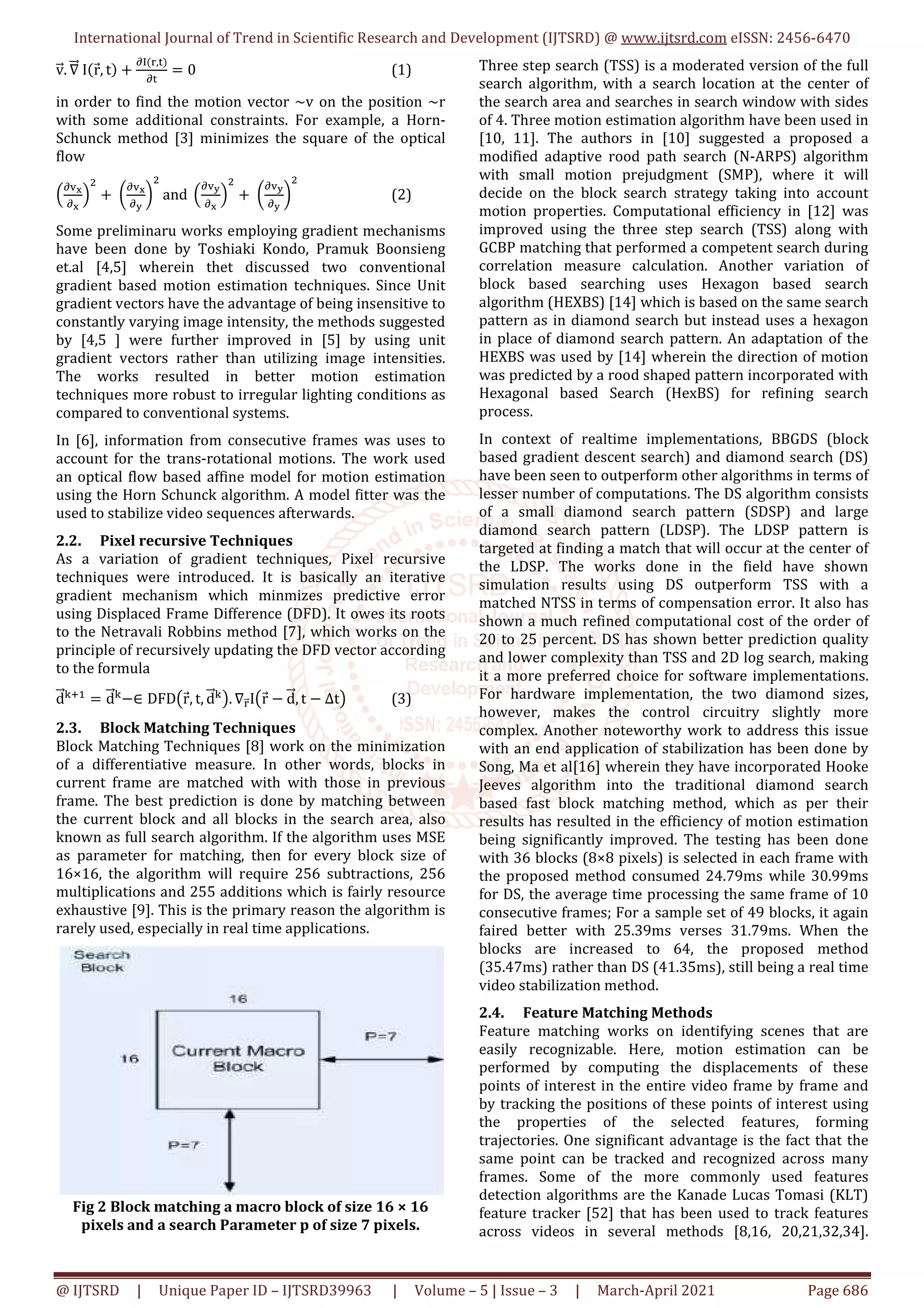 Embedded Implementations of Real Time Video Stabilization Mechanisms A Comprehensive Review ...