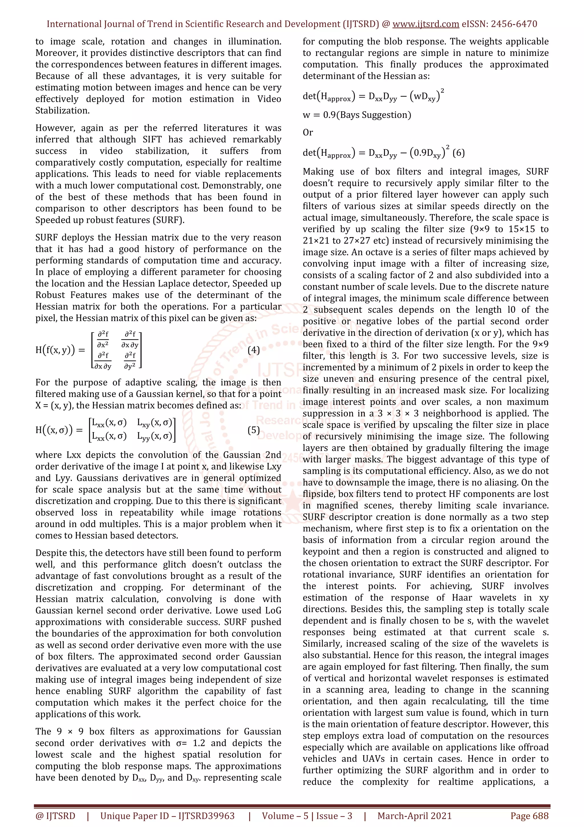 Embedded Implementations of Real Time Video Stabilization Mechanisms A Comprehensive Review ...