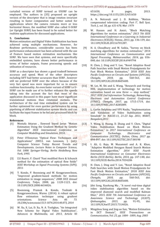 Embedded Implementations of Real Time Video Stabilization Mechanisms A Comprehensive Review ...