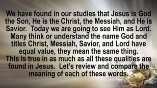 114 Jesus as Lord | PPTX