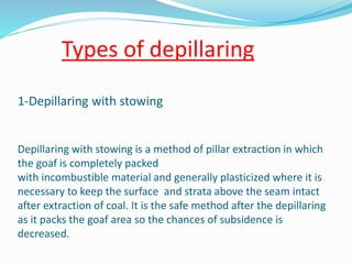 depllaring in coal mines | PPTX