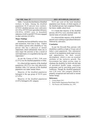 DEMOGRAPHIC STATUS OF DISABLED PERSONS IN INDIA | PDF