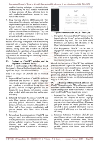 Novel Study on AI Based Chatbot ChatGPT Impacts on the Traditional Library Management | PDF ...