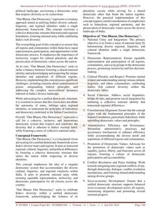 One Bharat, One Democracy Fostering Unity Amidst Diversity | PDF