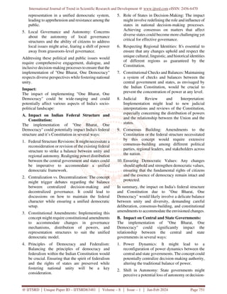 One Bharat, One Democracy Fostering Unity Amidst Diversity | PDF