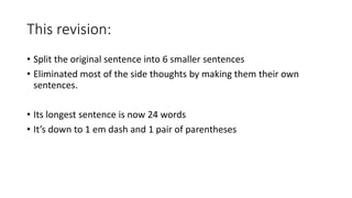 Overly long sentences | PPT