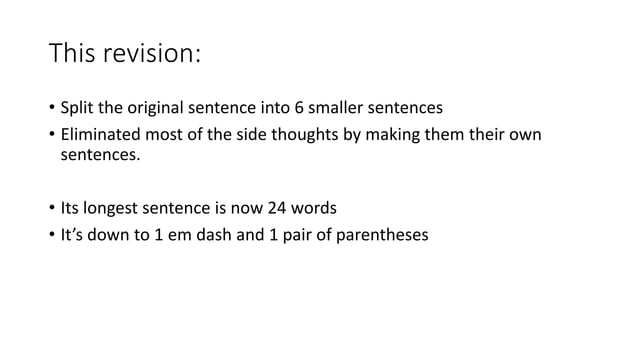 Overly long sentences | PPT