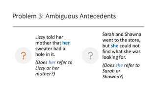 Pronouns and antecedents | PPTX