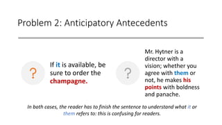 Pronouns and antecedents | PPTX