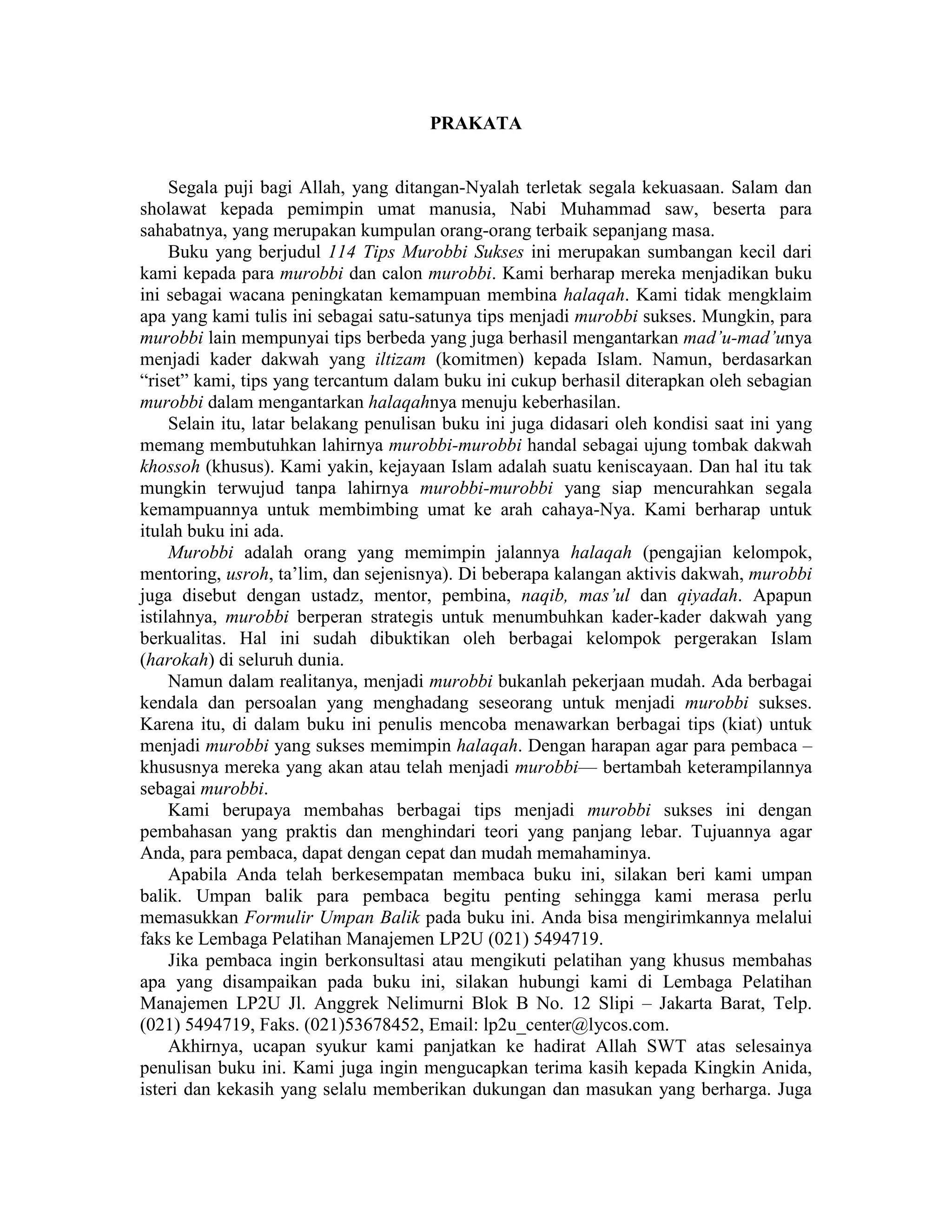 114 tips murobbi sukses | PDF