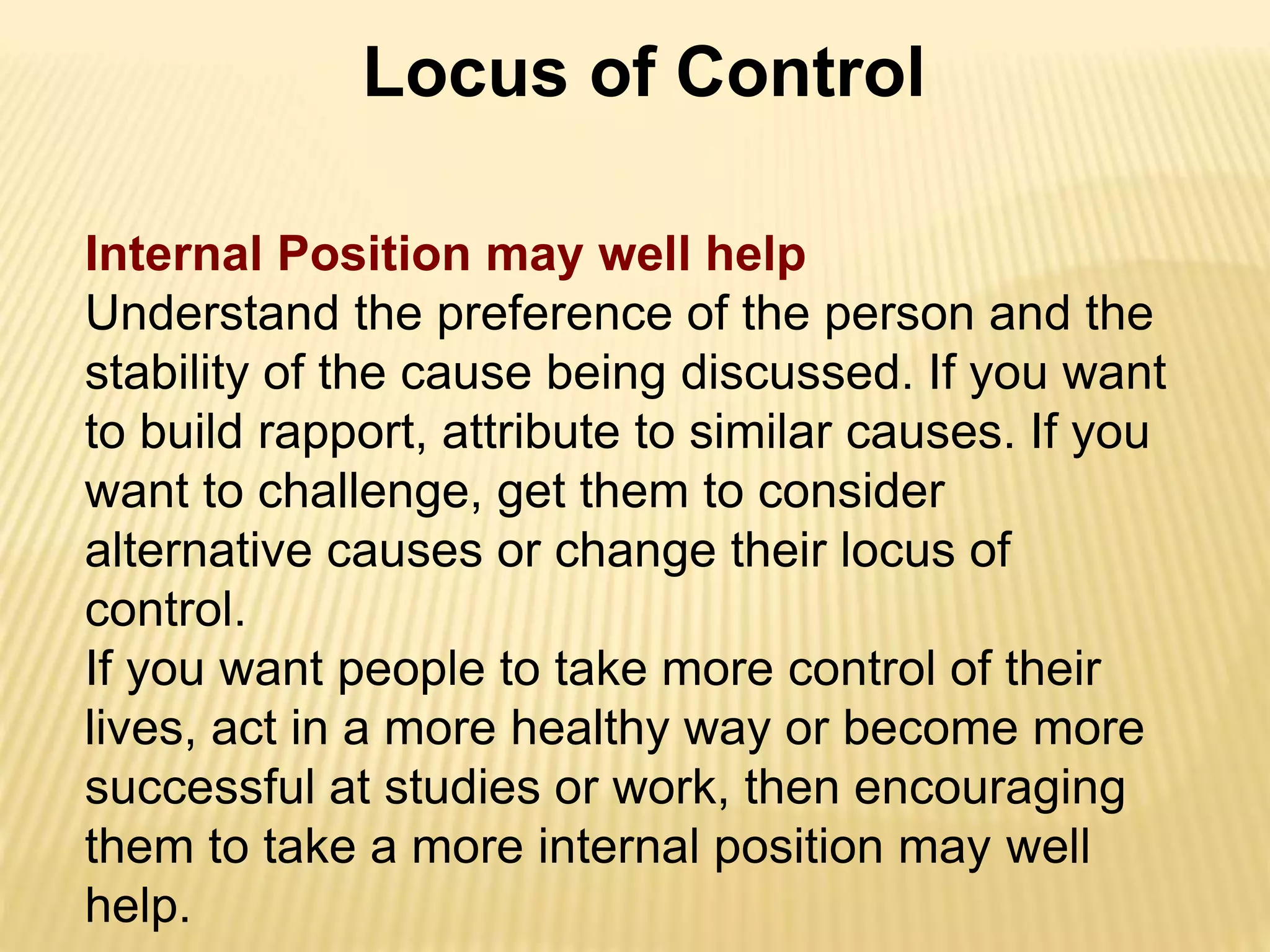 115. locus of control by jullian rotter | PPTX