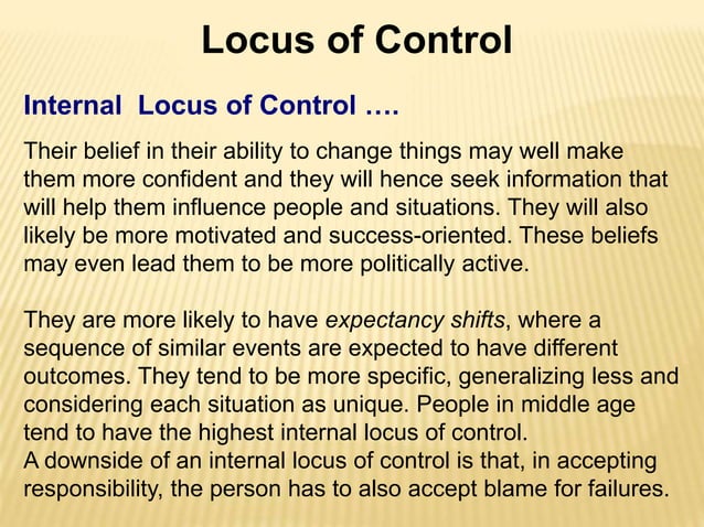 115. locus of control by jullian rotter | PPTX