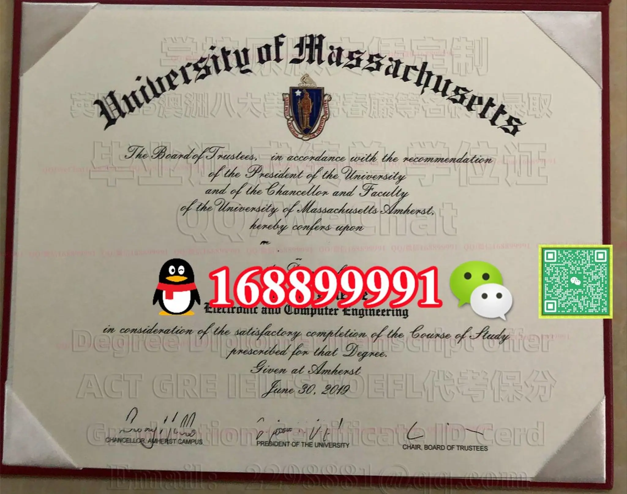University of Massachusetts Amherst degree offer diploma Transcript | PPT