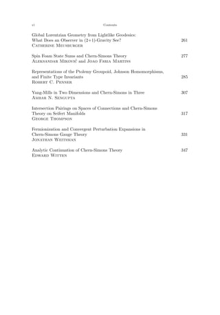 Chern Simons Gauge Theory 20 Years After Jørgen E. Andersen | PDF