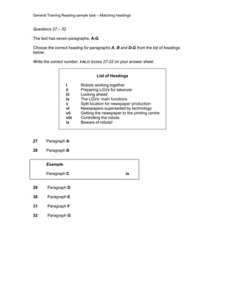 115023 general training_reading_sample_task_-_matching_headings | PDF