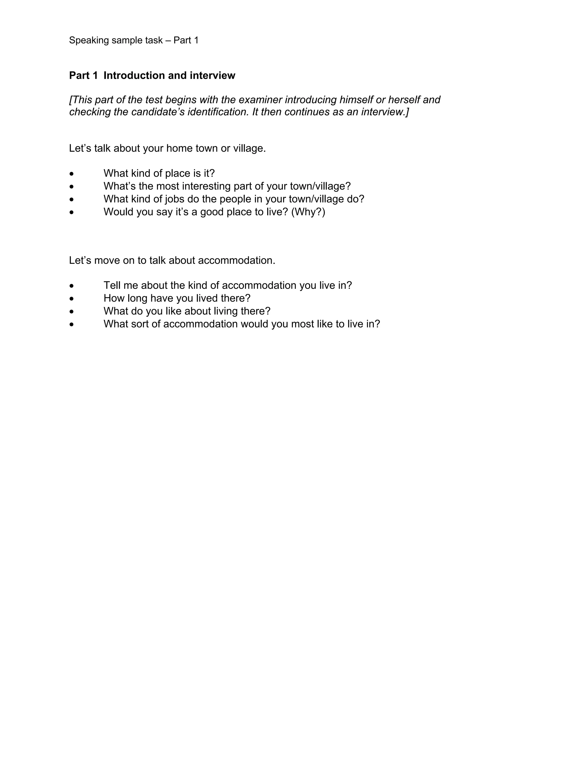 115041 speaking sample_task_-_part_1 | PDF