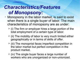 Types of markets and their characteristics. | PPT