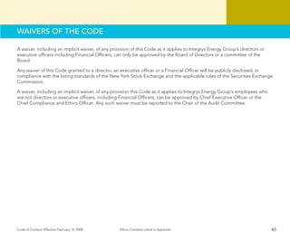 integrys governance codeofconduct | PPT