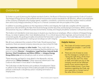 integrys governance codeofconduct | PPT
