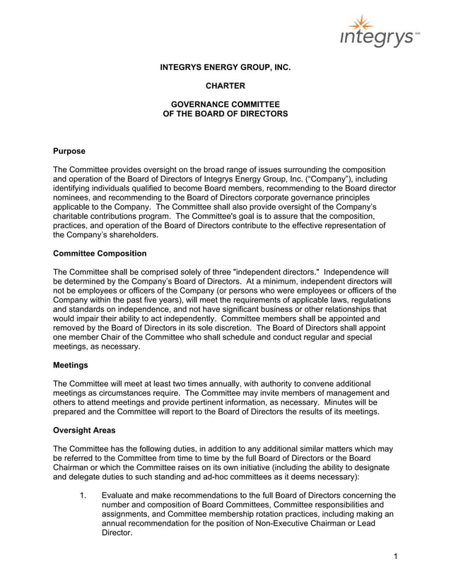 integrys governance_comm | PDF