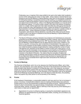 integrys by laws | PDF