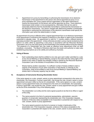 integrys by laws | PDF