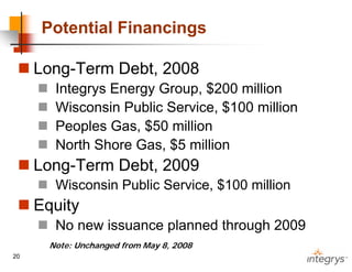 .integrysgroup company update | PPT