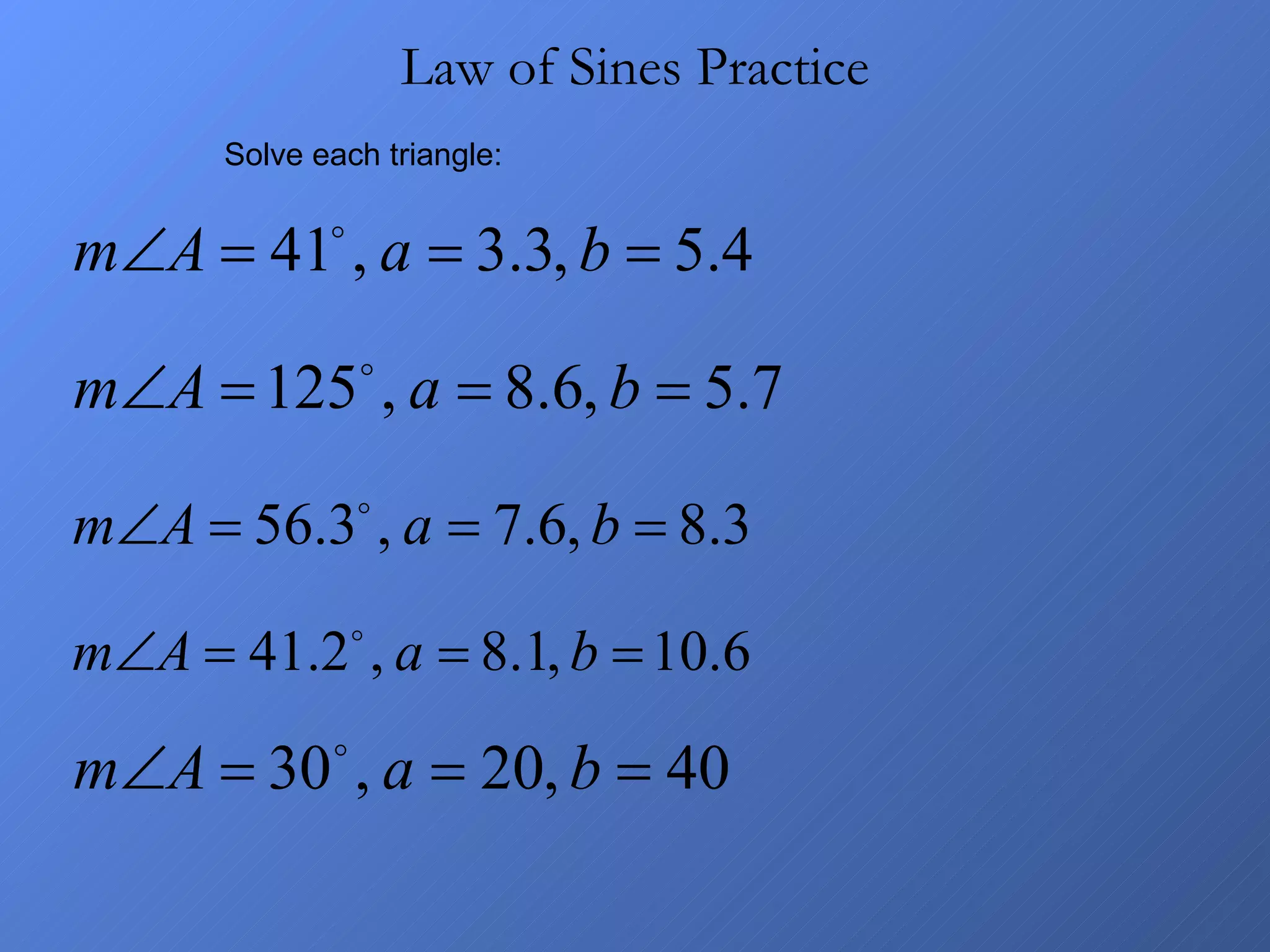 1.15.08 Law Of Sines Practice Upload | PPT
