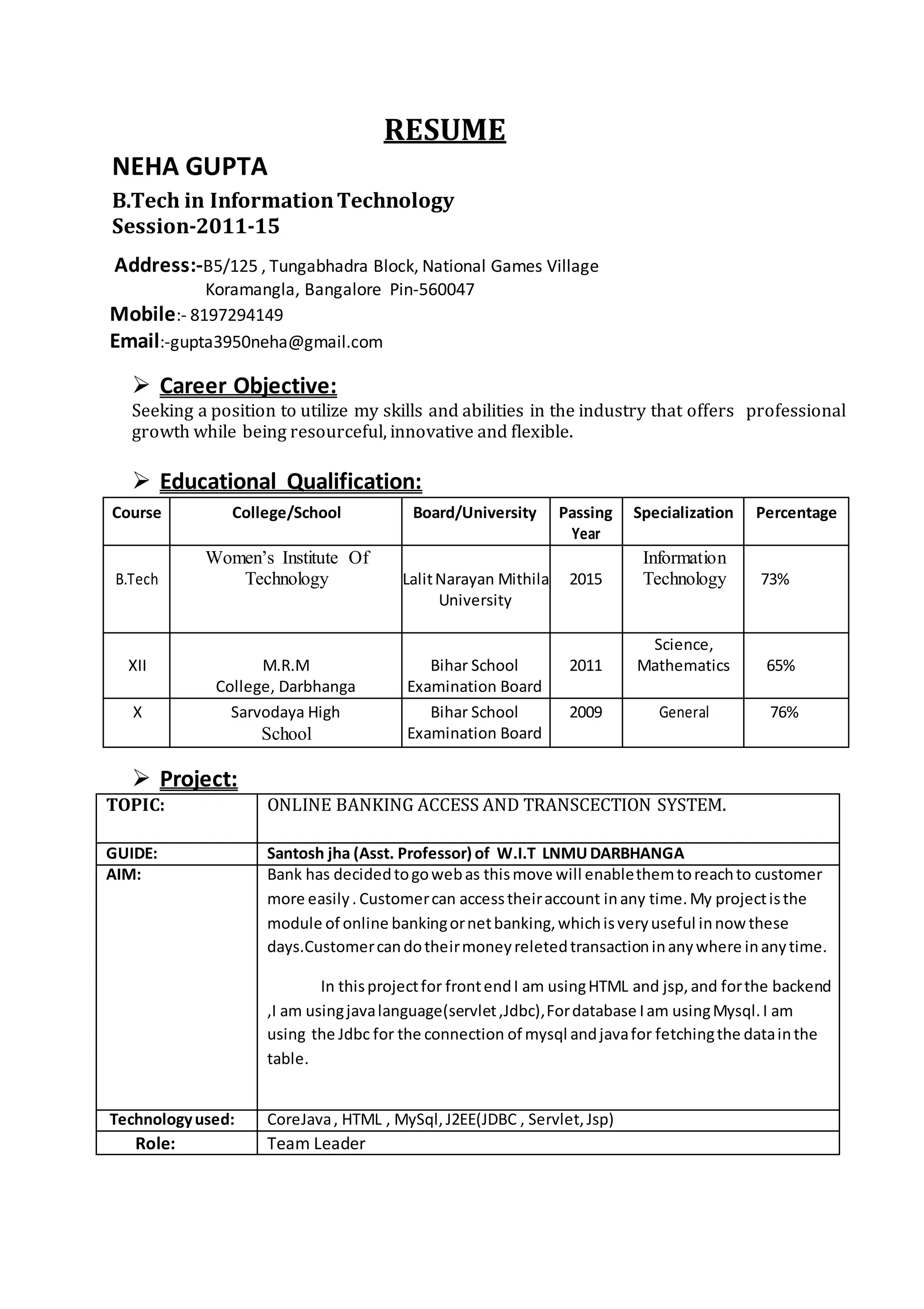 B.tech(Information Technology) | PDF