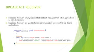 Android OS and application development | PPT