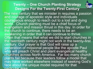 Twenty-One Church Planting Strategy Designs | PPT
