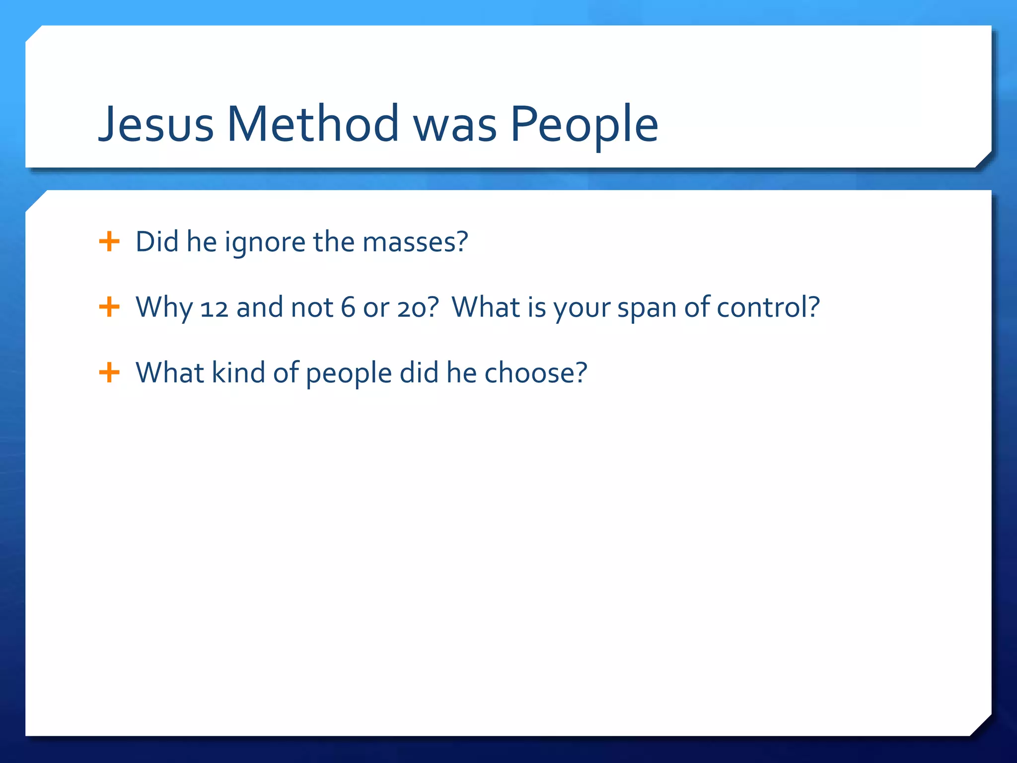 TUL530-7 Jesus' Training Patterns | PPT